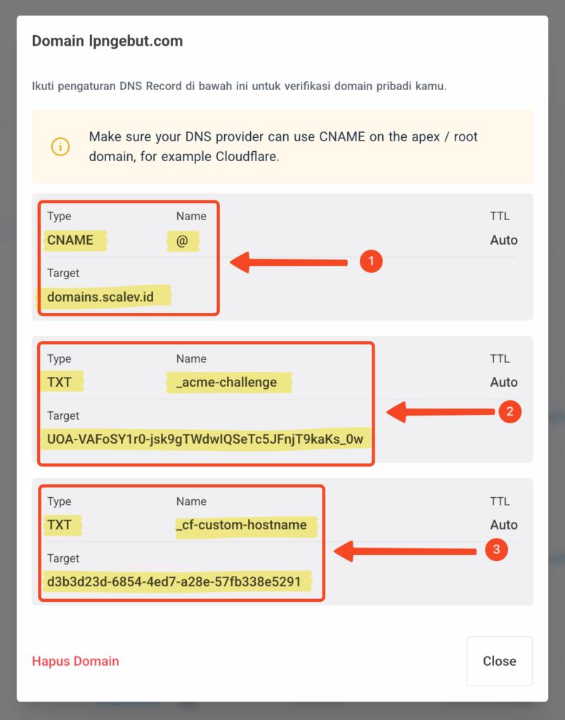 Tutorial Cara Menambahkan Domain & Sub Domain Pribadi Ke Scalev – Tutorial Scalev