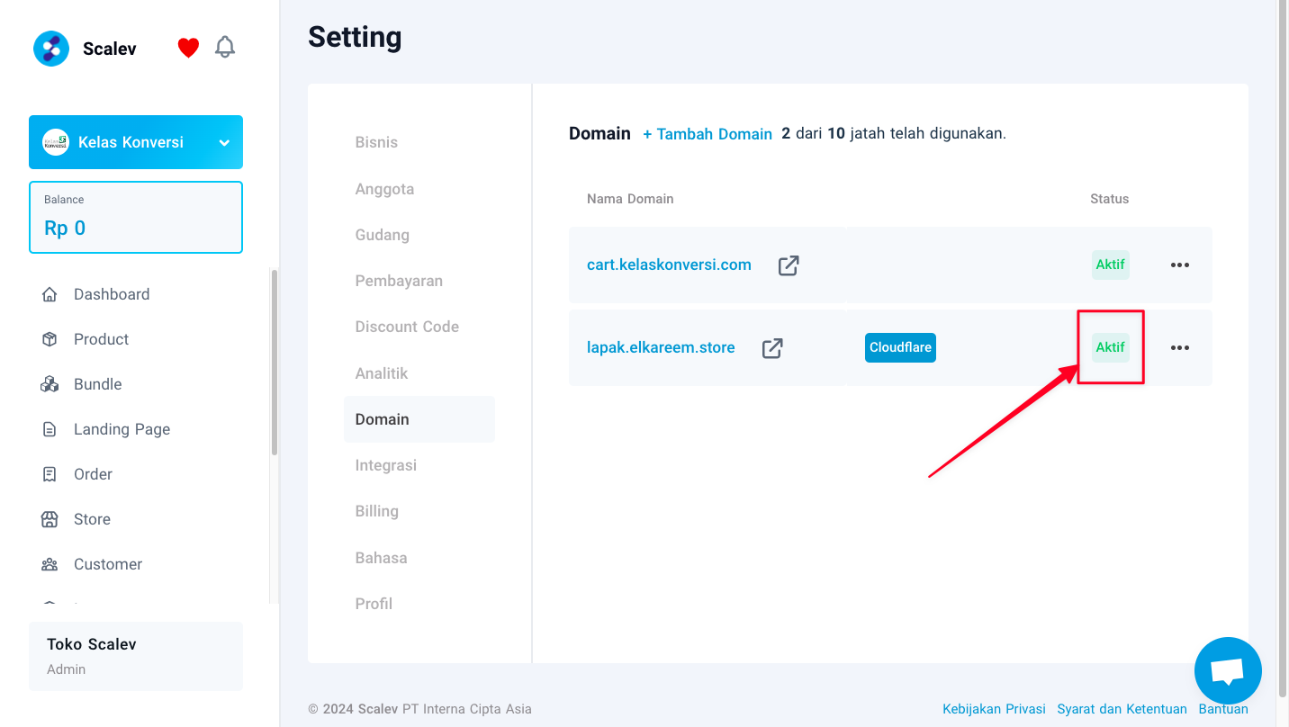 Tutorial Cara Menambahkan Custom Sub-Domain Ke Scalev – Tutorial Scalev